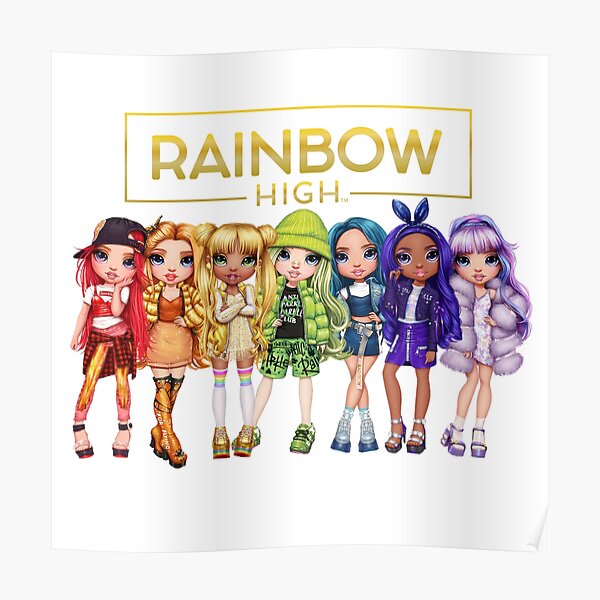 "Rainbow High main characters and logo " Poster for Sale by ...
