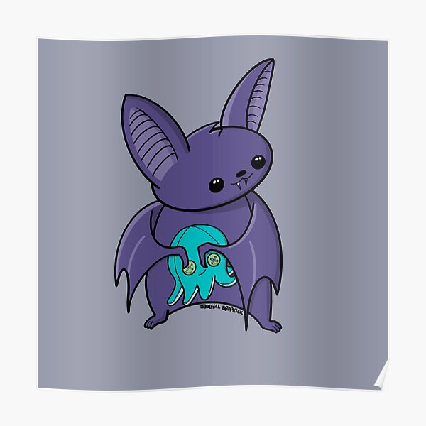 "Cuddle Bat" Poster for Sale by skeletaldropkik | Redbubble