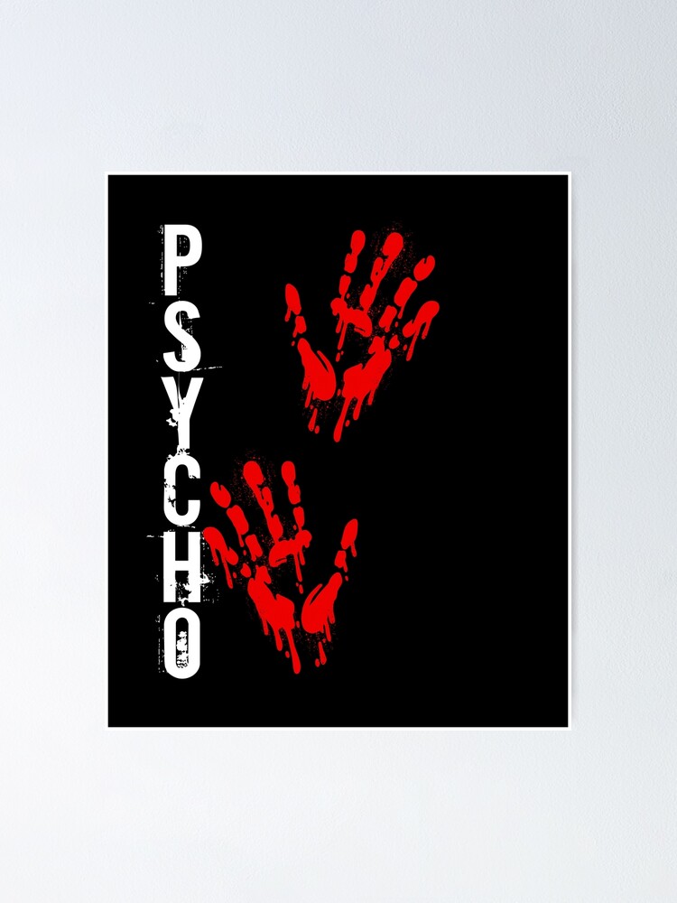 "Psycho Blood handprints - Halloween Funny" Poster for Sale by ...