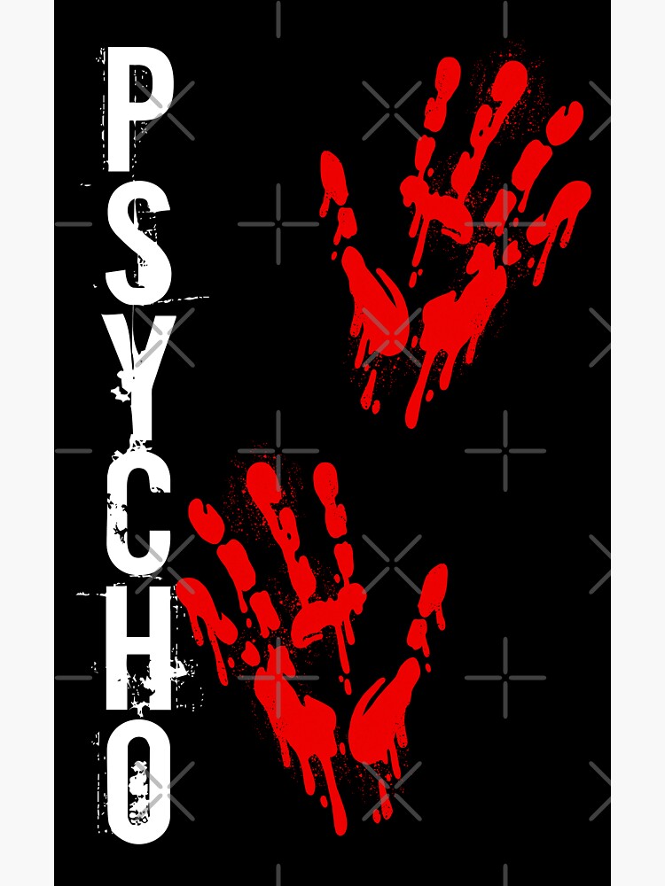 "Psycho Blood handprints - Halloween Funny" Sticker for Sale by ...
