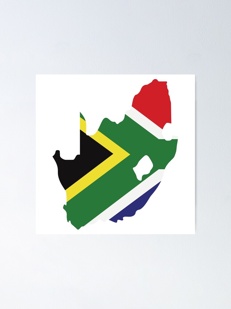 "South Africa Flag Map" Poster for Sale by freedom4life | Redbubble