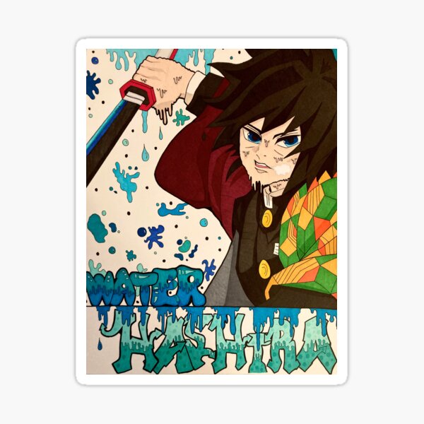 "Drippy Water Hashira " Sticker for Sale by Ajtheanimefan | Redbubble