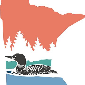 "Minnesota Loon" Sticker for Sale by MSP1942 | Redbubble
