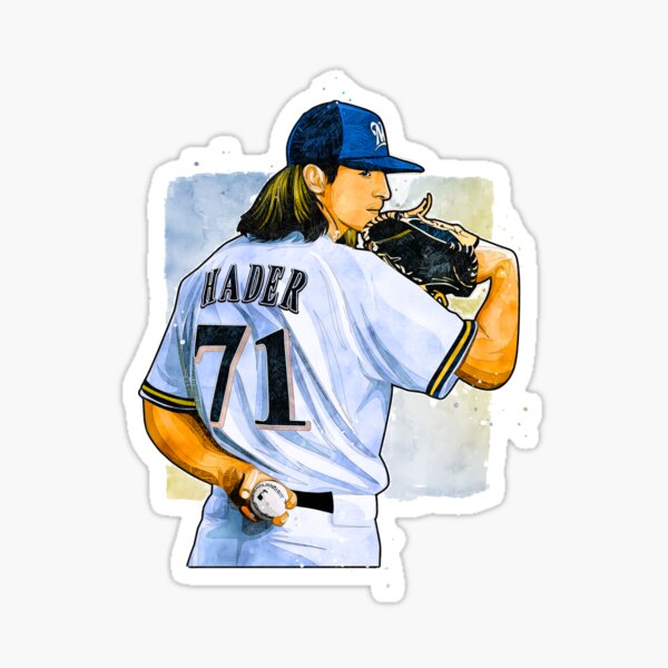 "Josh Hader #71" Sticker for Sale by StickyRunner | Redbubble