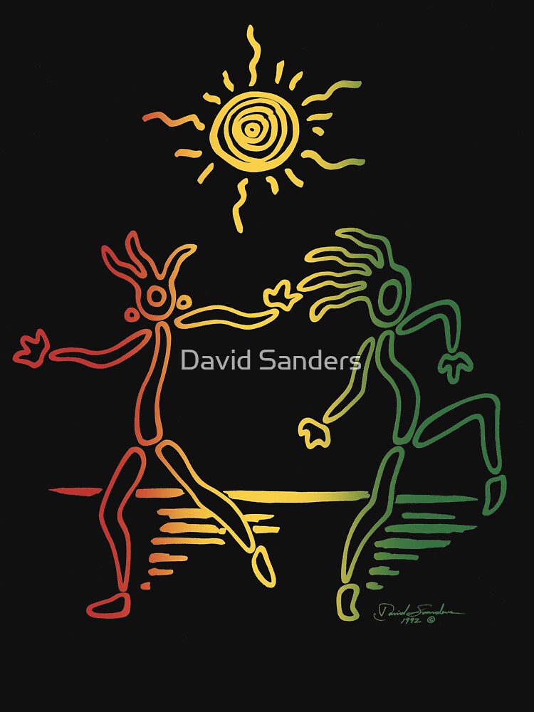 "Rastafarian colored sun dancers" T-shirt for Sale by sandersart ...