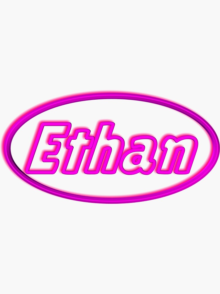 "Ethan Neon" Sticker by flyoff | Redbubble