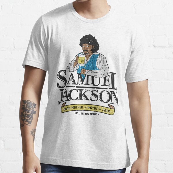 "SAMUEL JACKSON BEER RETRO " T-shirt for Sale by Jodiebosi23 ...