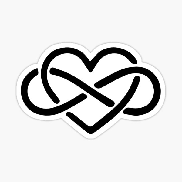 "Polyamorous Heart Symbol" Sticker for Sale by JKStickTogether | Redbubble