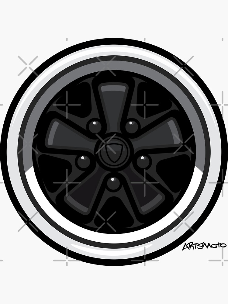 "Wheel Design Retro Fuchs Felge" Sticker by monkeycom | Redbubble