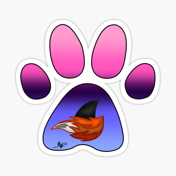 "Omnisexual Flag Furry Paw" Sticker for Sale by Foxxyfinfriends | Redbubble