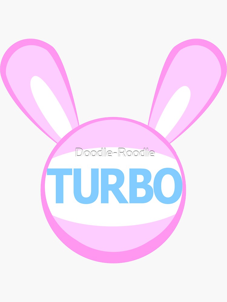 "Turbo Bunny Decal" Sticker for Sale by Doodle-Roodle | Redbubble