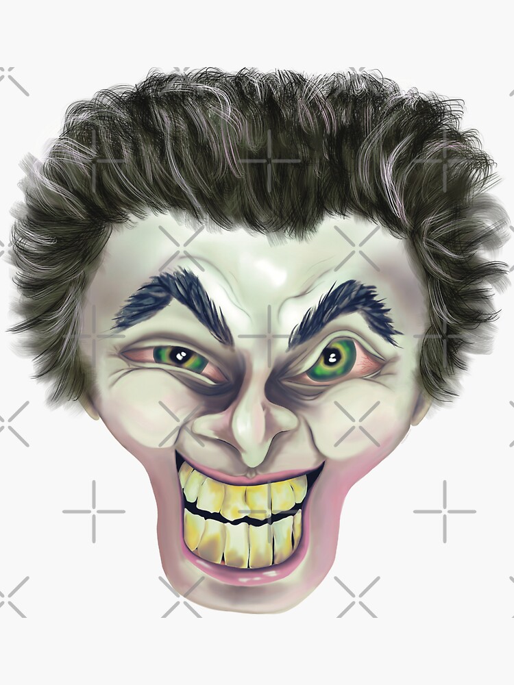 "Villain smile" Sticker for Sale by ShirleiBarnes | Redbubble