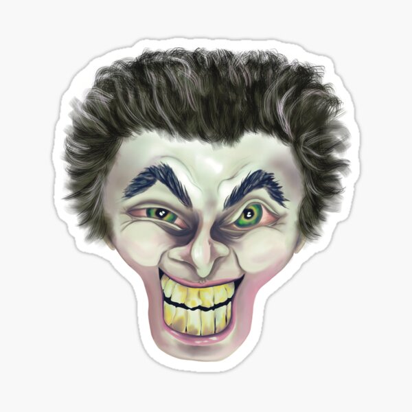 "Villain smile" Sticker for Sale by ShirleiBarnes | Redbubble