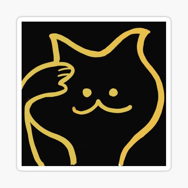 "A cat saluting." Sticker for Sale by coolbox11 | Redbubble