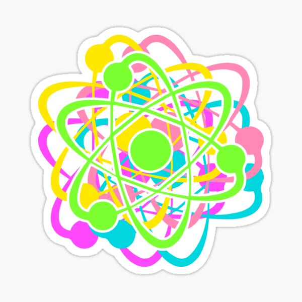 "Psycho Neon Atom - Neon Explosion" Sticker for Sale by jorgechubuter ...