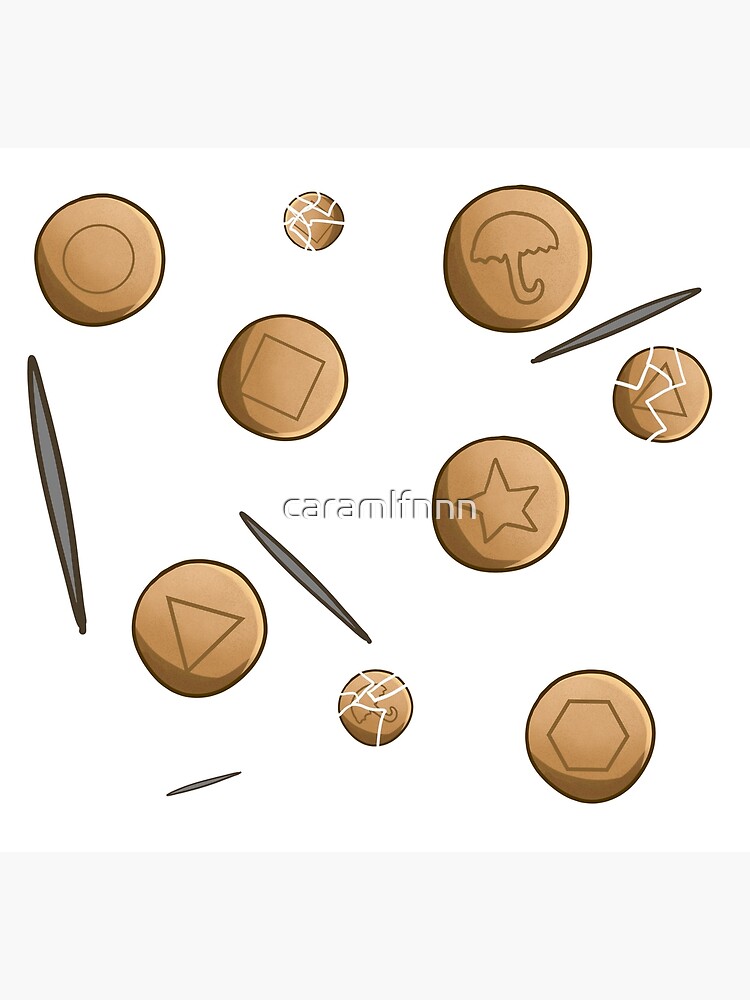 " Squid Game Dalgona Cookie Honeycomb Needle Netflix " Poster by ...