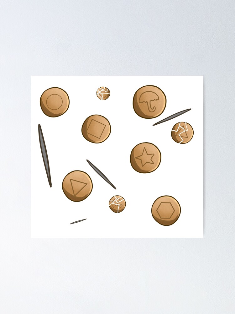 " Squid Game Dalgona Cookie Honeycomb Needle Netflix " Poster by ...