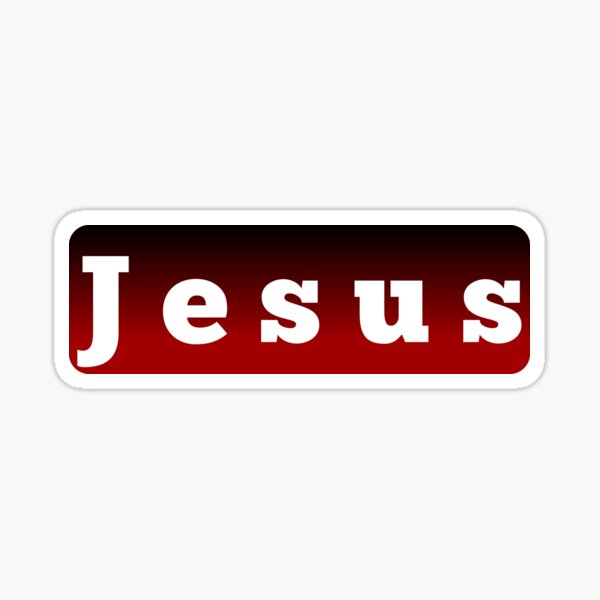 "Jesus name" Sticker for Sale by Navanit | Redbubble