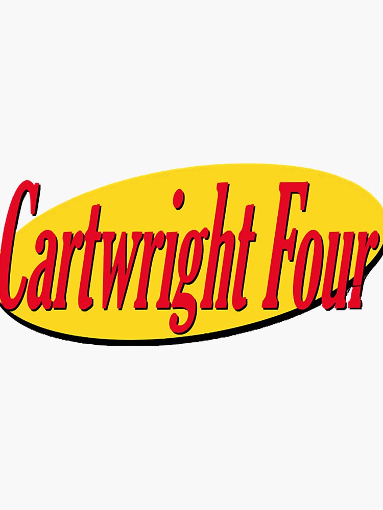 "Cartwright Four " Sticker for Sale by Porgstar | Redbubble