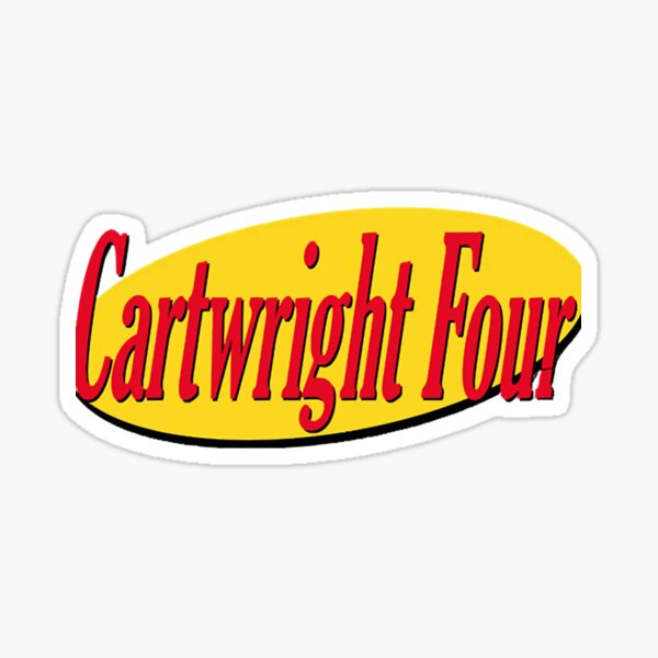 "Cartwright Four " Sticker for Sale by Porgstar | Redbubble
