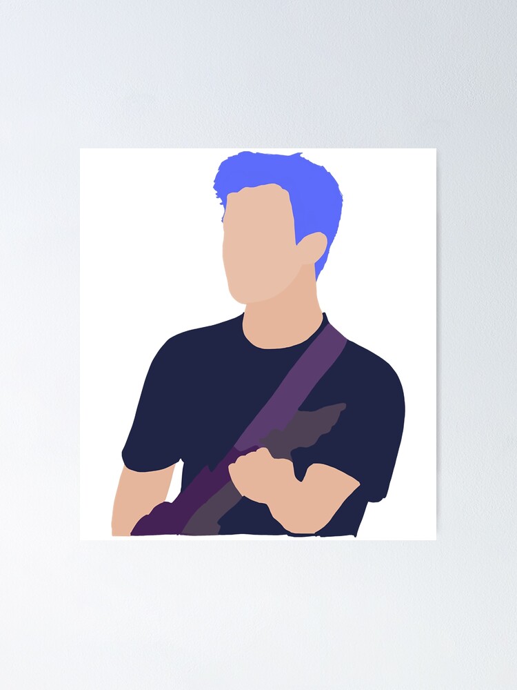 "Dylan Minnette Blue Hair casette tapes why movie" Poster for Sale by ...