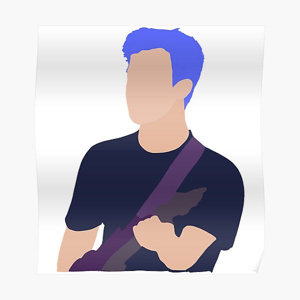 "Dylan Minnette Blue Hair casette tapes why movie" Poster for Sale by ...