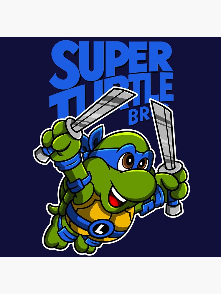 "Super Turtle Bros - Leo" Poster for Sale by Punksthetic | Redbubble
