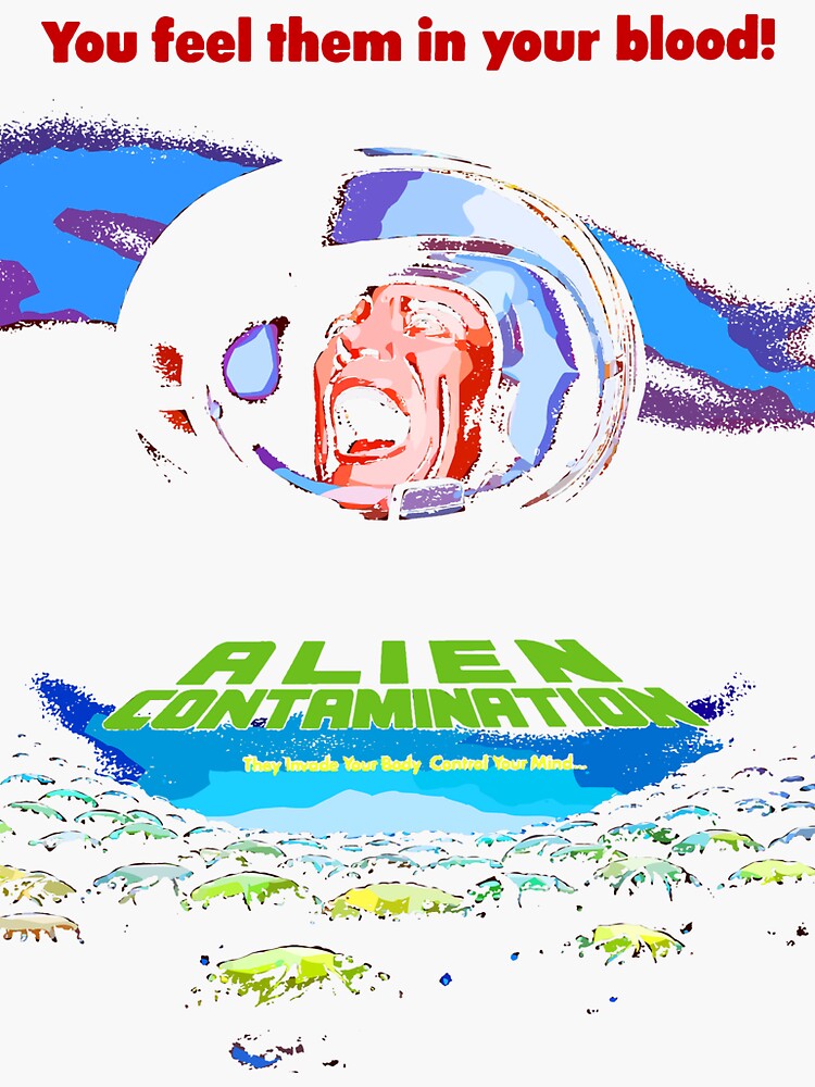 "contamination" Sticker for Sale by I-got-red-on-me | Redbubble