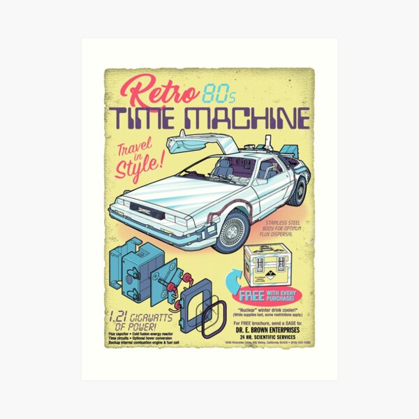 "Retro Time Machine" Art Print for Sale by mannypdesign | Redbubble