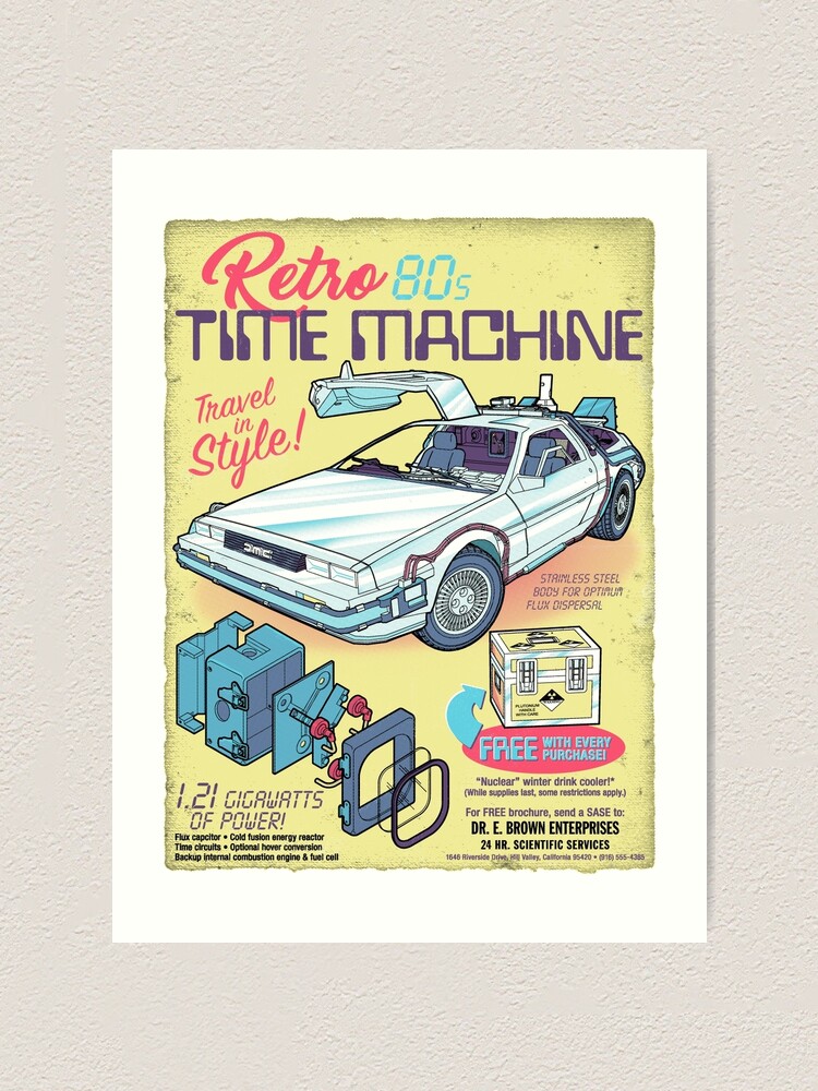 "Retro Time Machine" Art Print for Sale by mannypdesign | Redbubble
