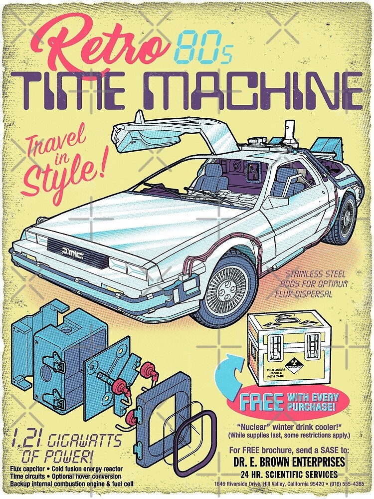 "Retro Time Machine" Poster for Sale by mannypdesign | Redbubble