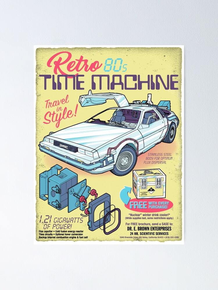 "Retro Time Machine" Poster for Sale by mannypdesign | Redbubble