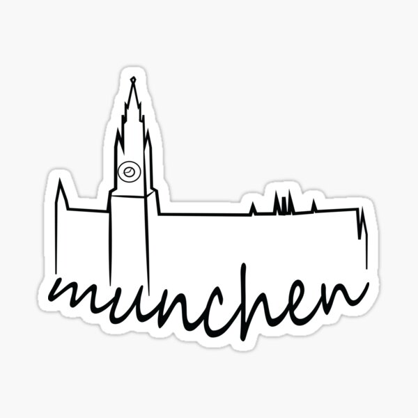 "Munchen Symbol Sketch | Munich" Sticker for Sale by NNzStore | Redbubble