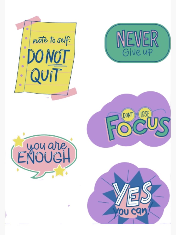 study motivation sticker pack || cute study desk alloween sticker ...