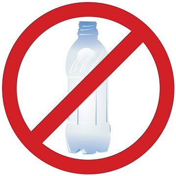 "Plastic Bottle Prohibition Sign" Sticker for Sale by TheMikis | Redbubble