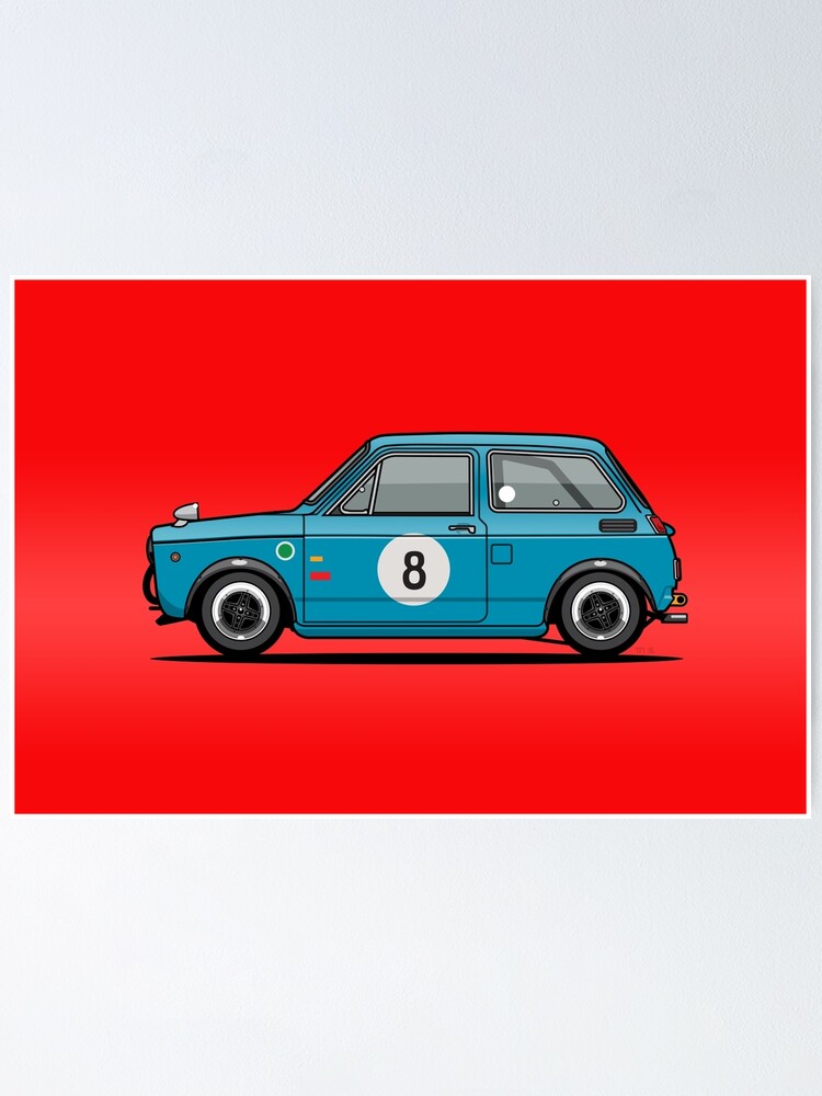 "Honda N600 Blue Kei Race Car" Poster by monkeycom | Redbubble