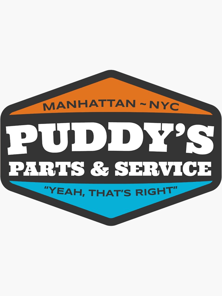 "Puddy_s Parts and Service " Sticker for Sale by lacticproblems | Redbubble