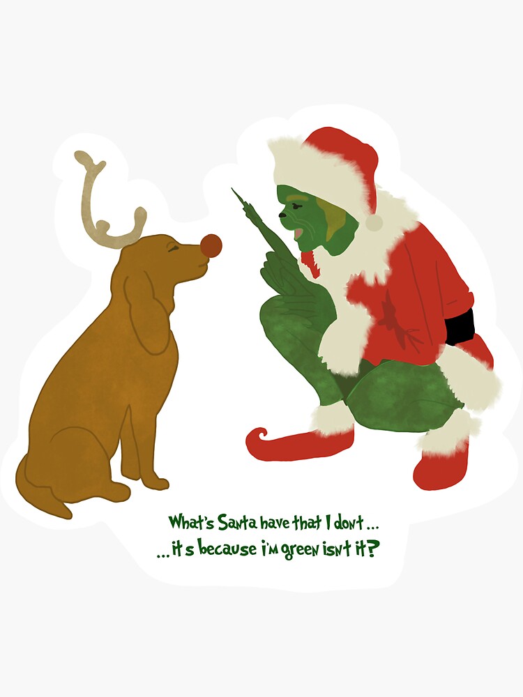 "Grinch and Max Christmas" Sticker for Sale by rachaelthegreat | Redbubble