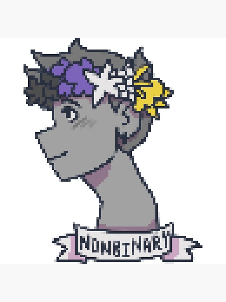 Lámina fotográfica «orgullo de la corona de flores de píxeles: no ...