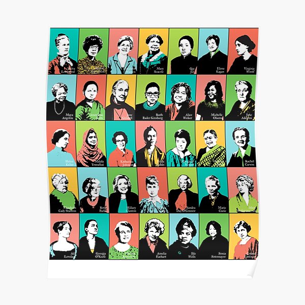 "Feminist Icons" Poster for Sale by HalenBrilhante | Redbubble