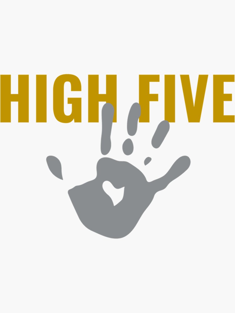 "Hi Five" Sticker for Sale by lacticproblems | Redbubble