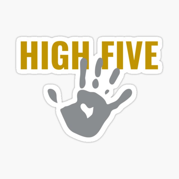 "Hi Five" Sticker for Sale by lacticproblems | Redbubble