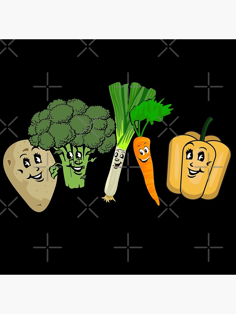 "Happy Vegetables" Poster by titanosdesign | Redbubble