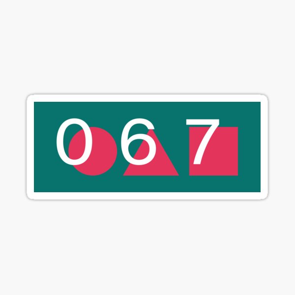 "Player Number 067 Circle Triangle Square" Sticker for Sale by ketrena ...