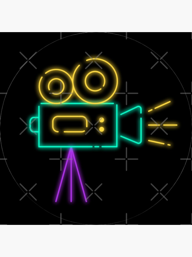 "film camera neon illustration " Poster for Sale by exr378 | Redbubble