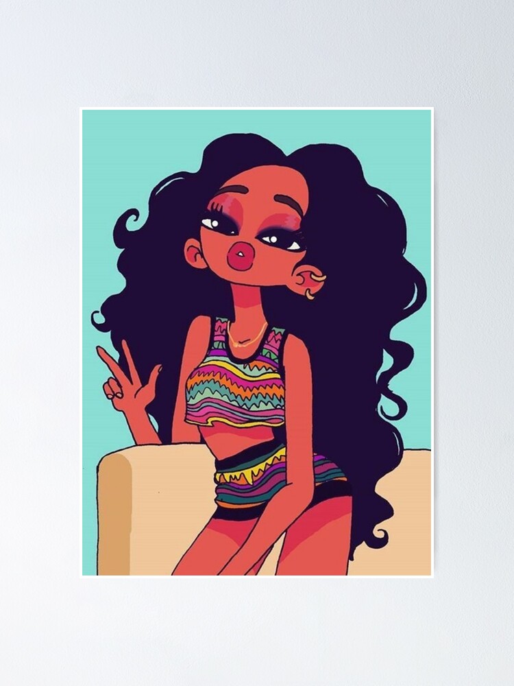 " Meme beautiful black afro girl colorful african" Poster by nataliana ...