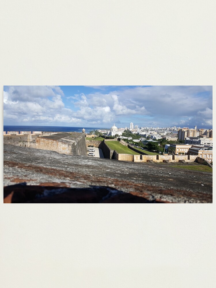 Lámina fotográfica «Vista del océano desde el Castillo San Felipe del ...