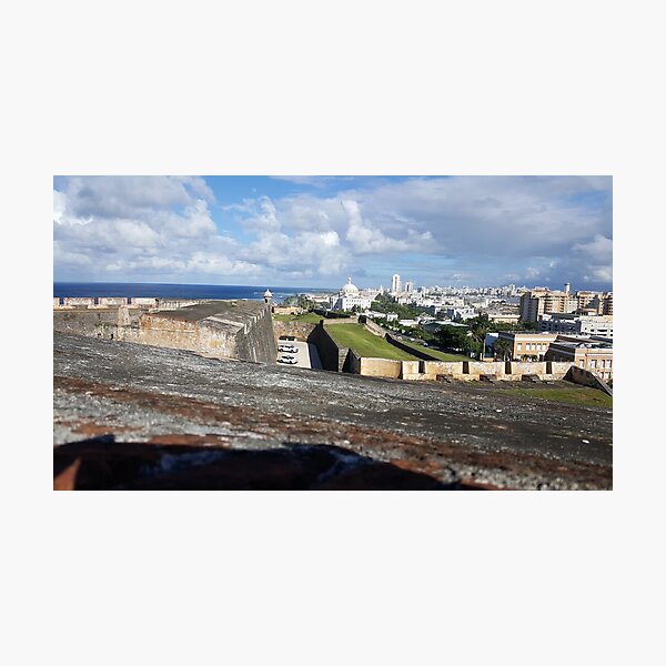 Lámina fotográfica «Vista del océano desde el Castillo San Felipe del ...