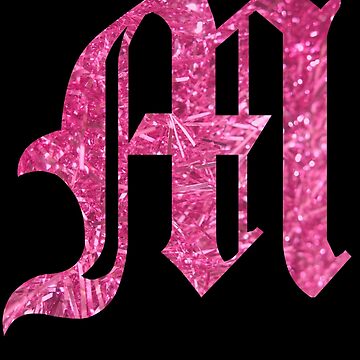 "The Letter M - Capital Pink Glitter Gothic" Photographic Print for ...