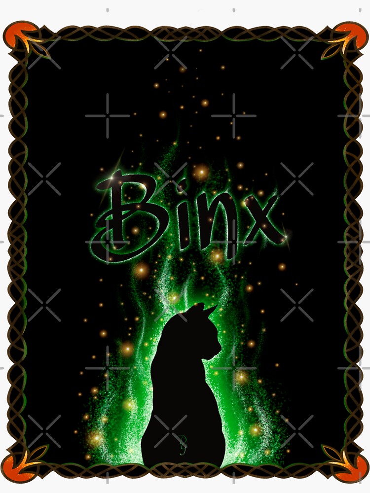 "Hocus Pocus Binx?" Sticker by Young-at-Art | Redbubble